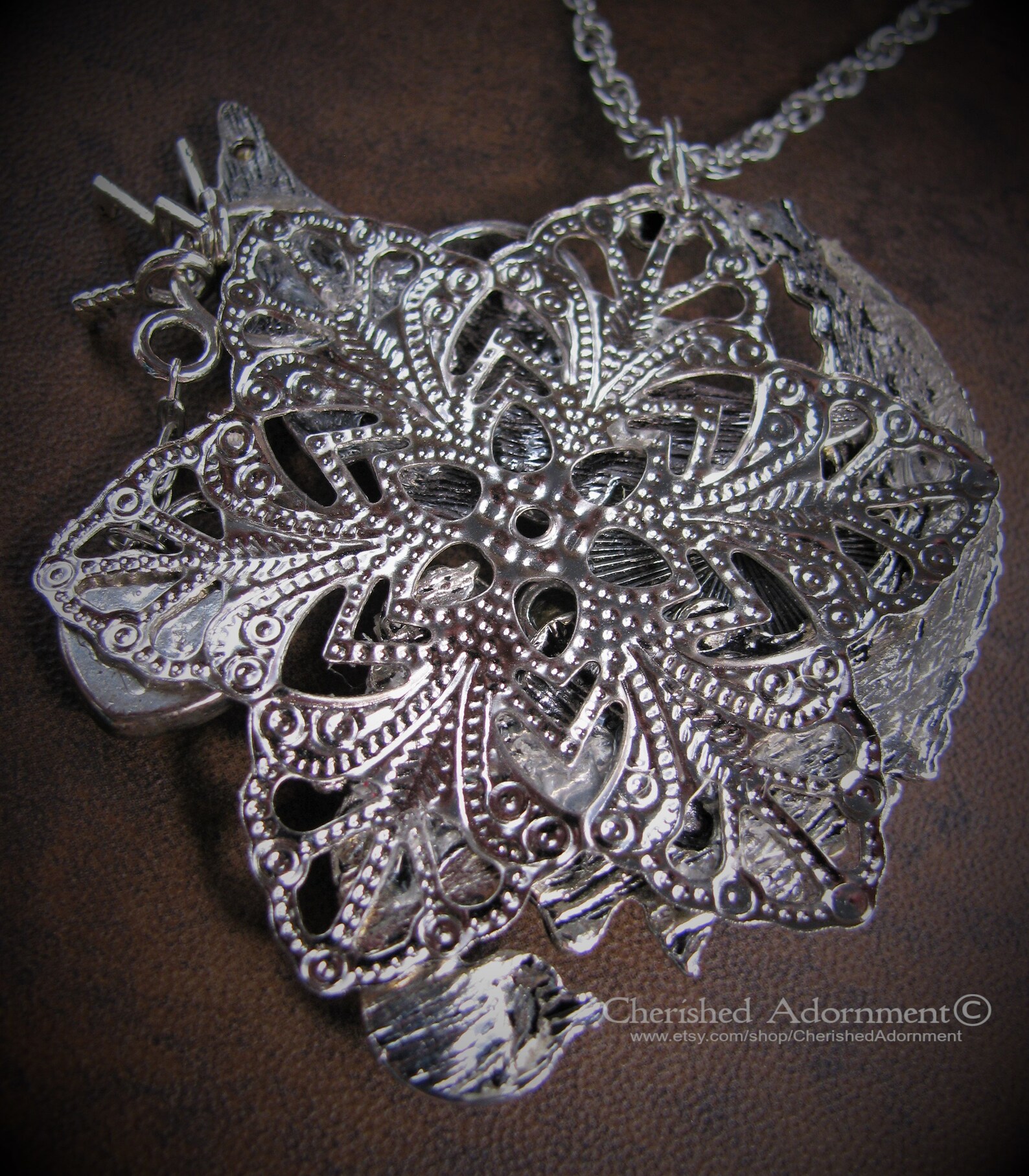 Cherub Paris Clockface Pendant Antique Silver Rose Crystals - Etsy