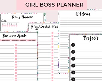 Life and Business Planner PDF Printable Planner Girl Boss - Etsy