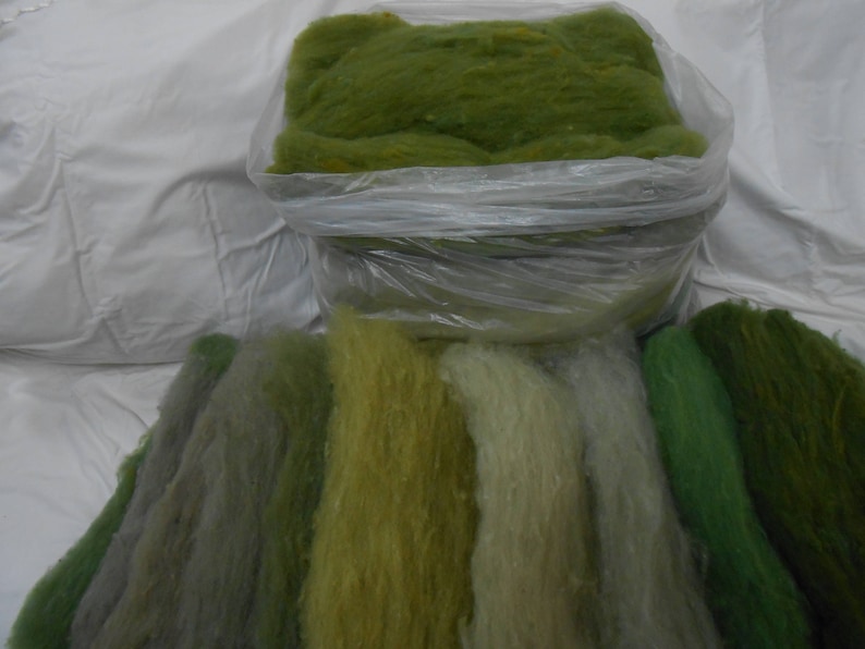 Corriedale Wool Batt Assortment, Natural Dyes, Felting Fiber Art - Etsy