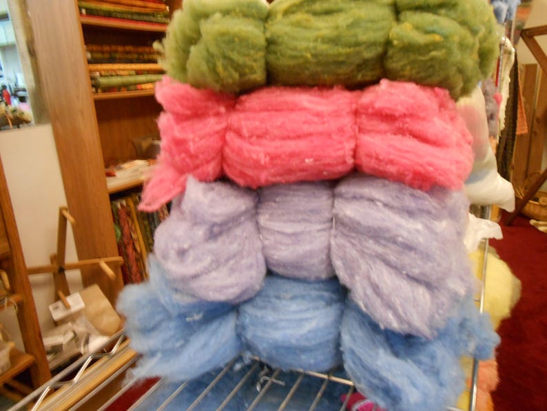 Corriedale Wool Batts: Natural & Plant-dyed Fiber Arts Bundle - Etsy