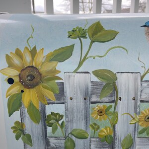 Sunflower and Birds Mailbox Gift for Her, Hand Painted Unique Artful ...