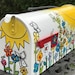 Colorful Mailbox, Whimsical Mailboxes, Bold Garden Art, Painted ...