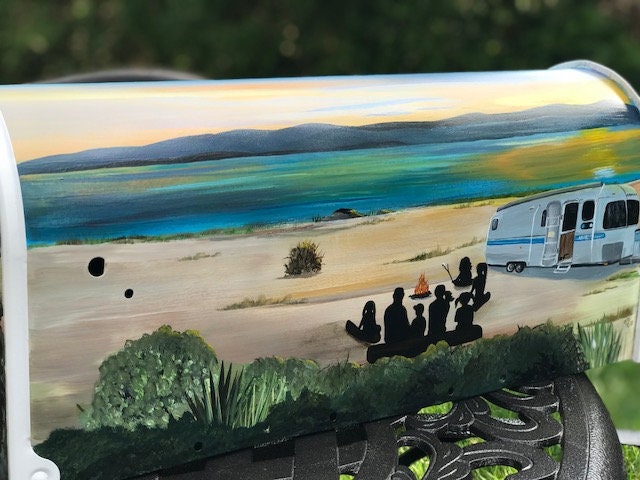 Custom Painted Mailboxes Camping Mailbox Painted Campground - Etsy