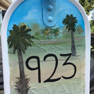 Custom Painted Mailboxes, Farmhouse Mailbox, Cow Farm on Mailbox ...