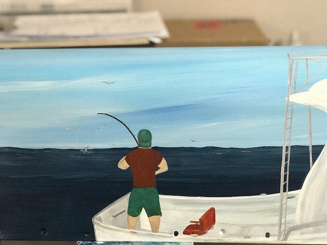 Fishing Mailbox Custom Hand Painted Nautical Mailbox Gift for | Etsy