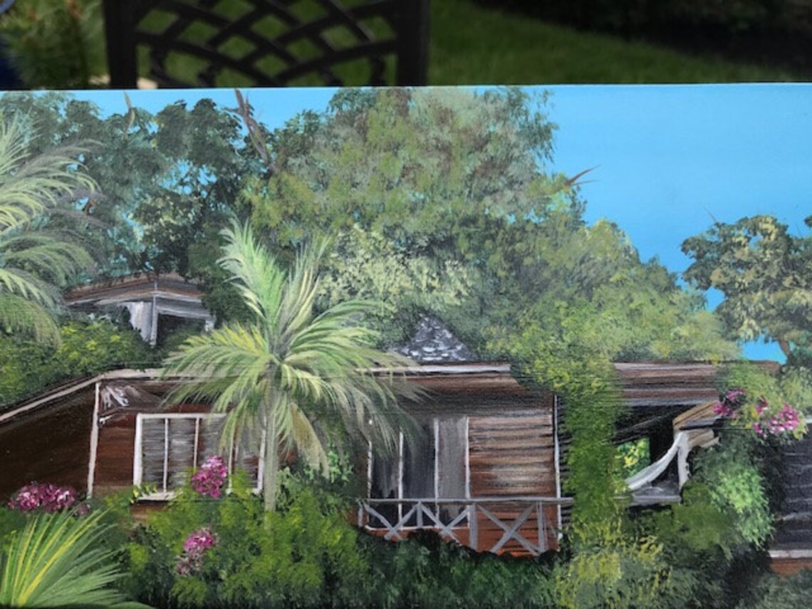 Hand Painted Mailbox Tropical Painted Mailbox Mailbox With | Etsy