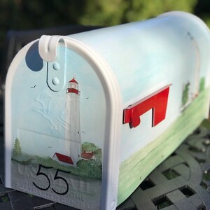 Painted Lighthouses, Coastal Art Mailbox, Custom Painted Mailboxes ...