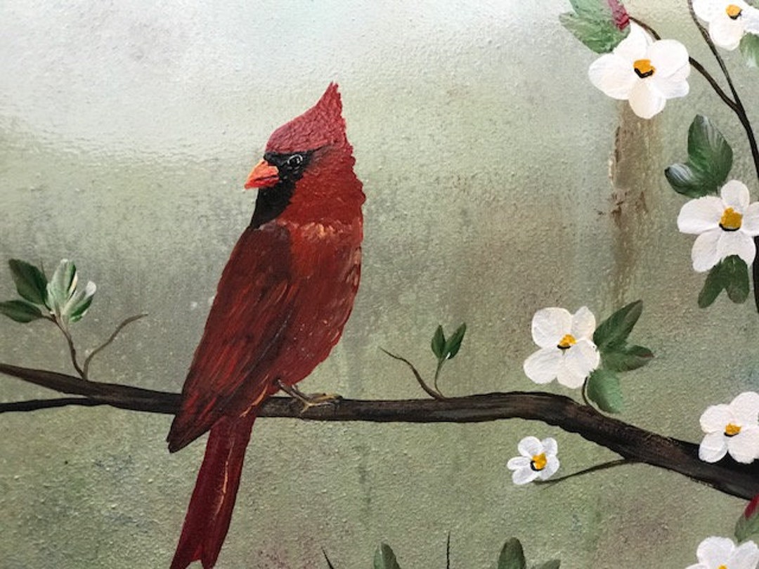 Cardinal Mailbox, Uniquely Painted Mailbox With Cardinals, Cardinal ...