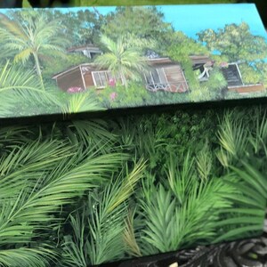 Hand Painted Mailbox, Tropical Painted Mailbox, Mailbox With Palm Trees ...
