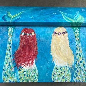 Wall Mount Mermaid Mailbox, Personalized Mermaids Painted Mailbox ...