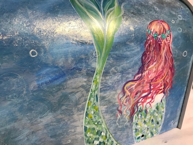 Mermaid Mailbox Hand Painted Custom Mailbox Mermaid Lovers | Etsy