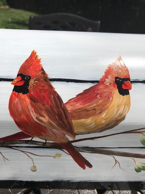 Cardinal Painted Mailbox Custom Painted Mailboxes Rustic - Etsy Canada