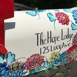 Business Logo Mailbox, Hand Painted Custom Logo on Mailboxes ...