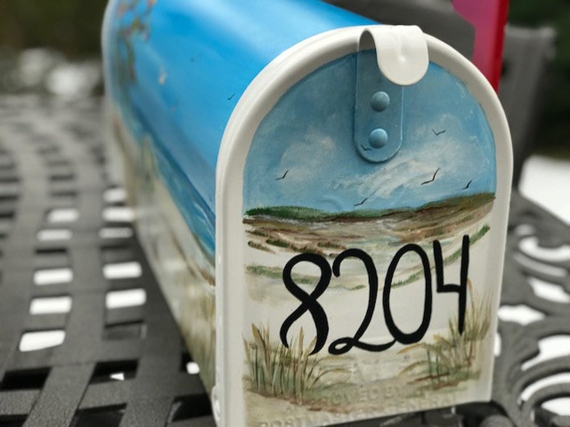 Beach Mailbox Tropical Beach Mailbox Coastal Decor Beach - Etsy