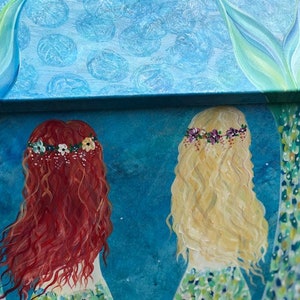 Wall Mount Mermaid Mailbox, Personalized Mermaids Painted Mailbox ...