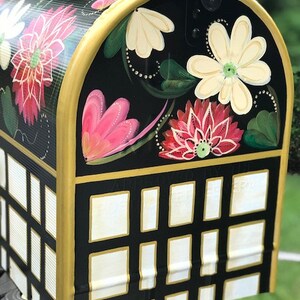 Custom Hand Painted Rural Mailbox, Unique Bold Flower Mailbox, Artistic ...