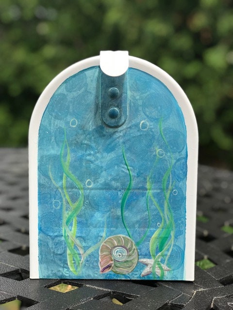 Mermaid Mailbox Hand Painted Custom Mailbox Mermaid Lovers | Etsy