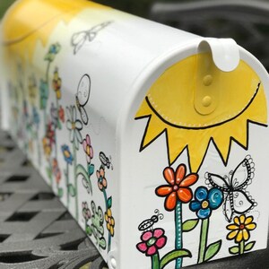 Colorful Mailbox, Whimsical Mailboxes, Bold Garden Art, Painted ...