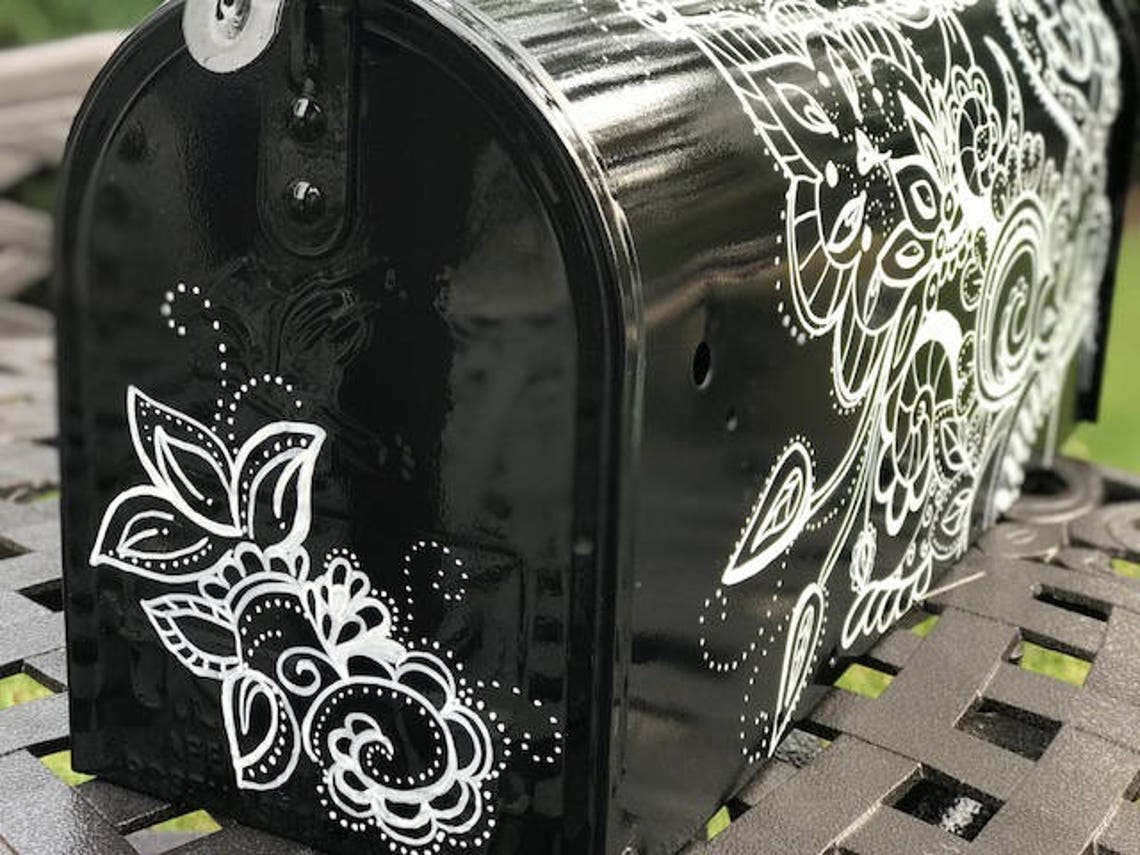 Hand Painted Custom Mailbox Whimsical Design Butterflies - Etsy