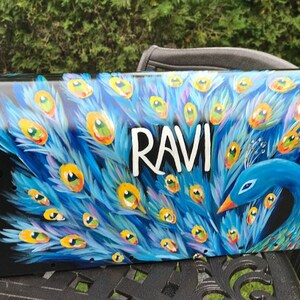 Custom Painted Mailboxes, Exotic Bird Art, Peacock Painting, Unique ...