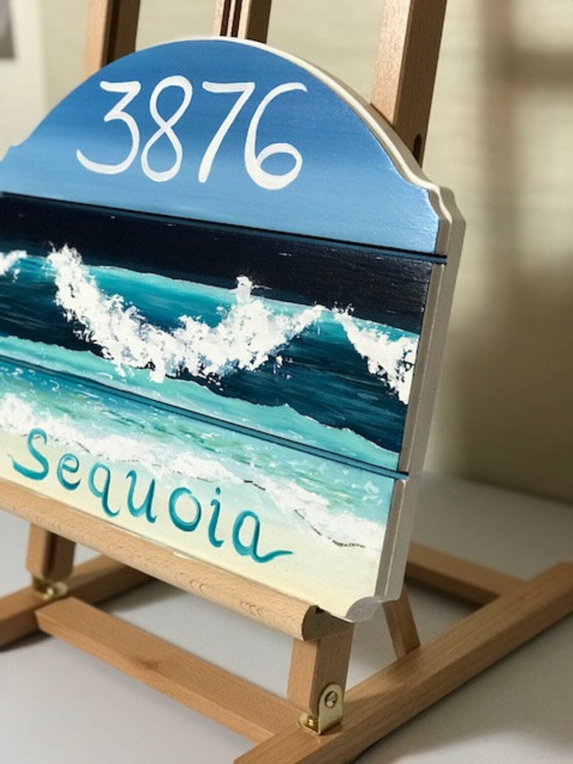 Painted Address Sign Beach Decor Painted Welcome Sign - Etsy