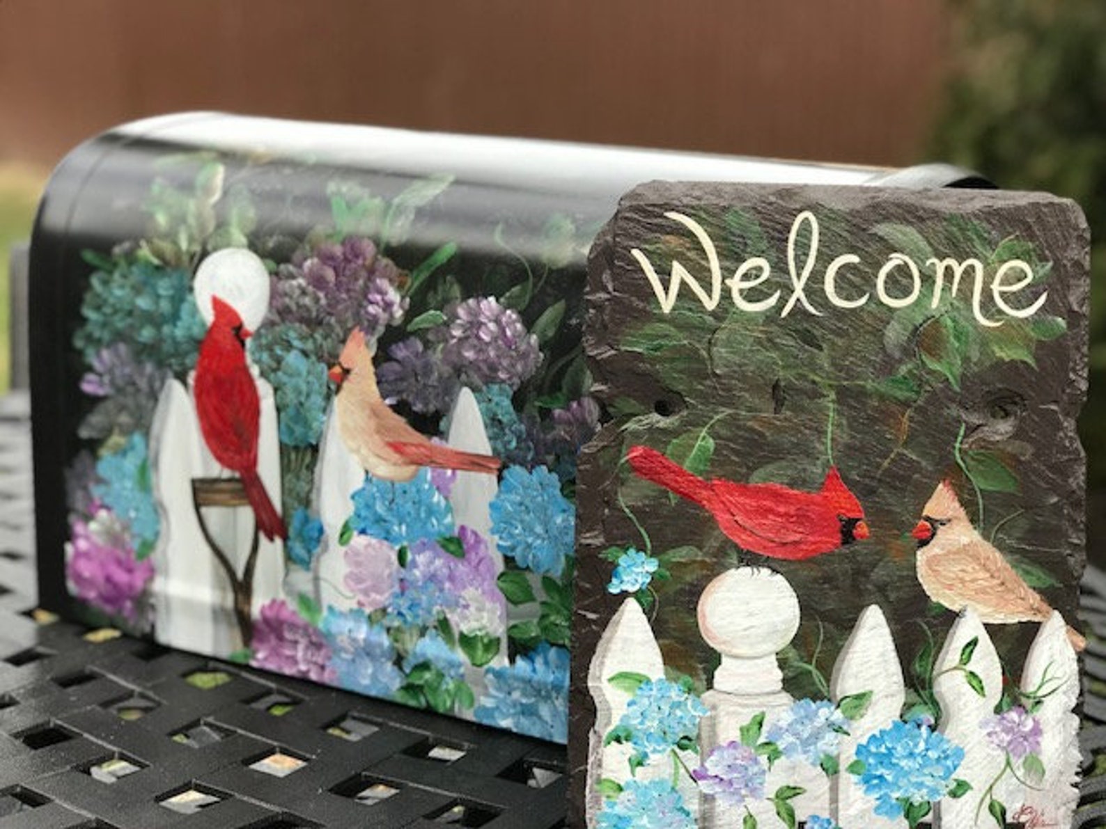 Extra Large Locking Custom Painted Rural Mailbox Cardinal - Etsy