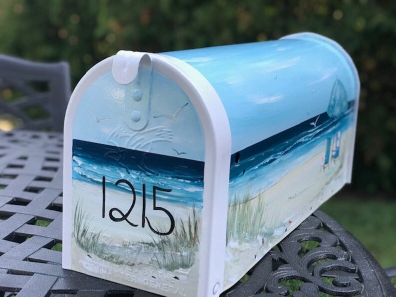 Personalized Beach Mailbox Bike at the Beach Features | Etsy