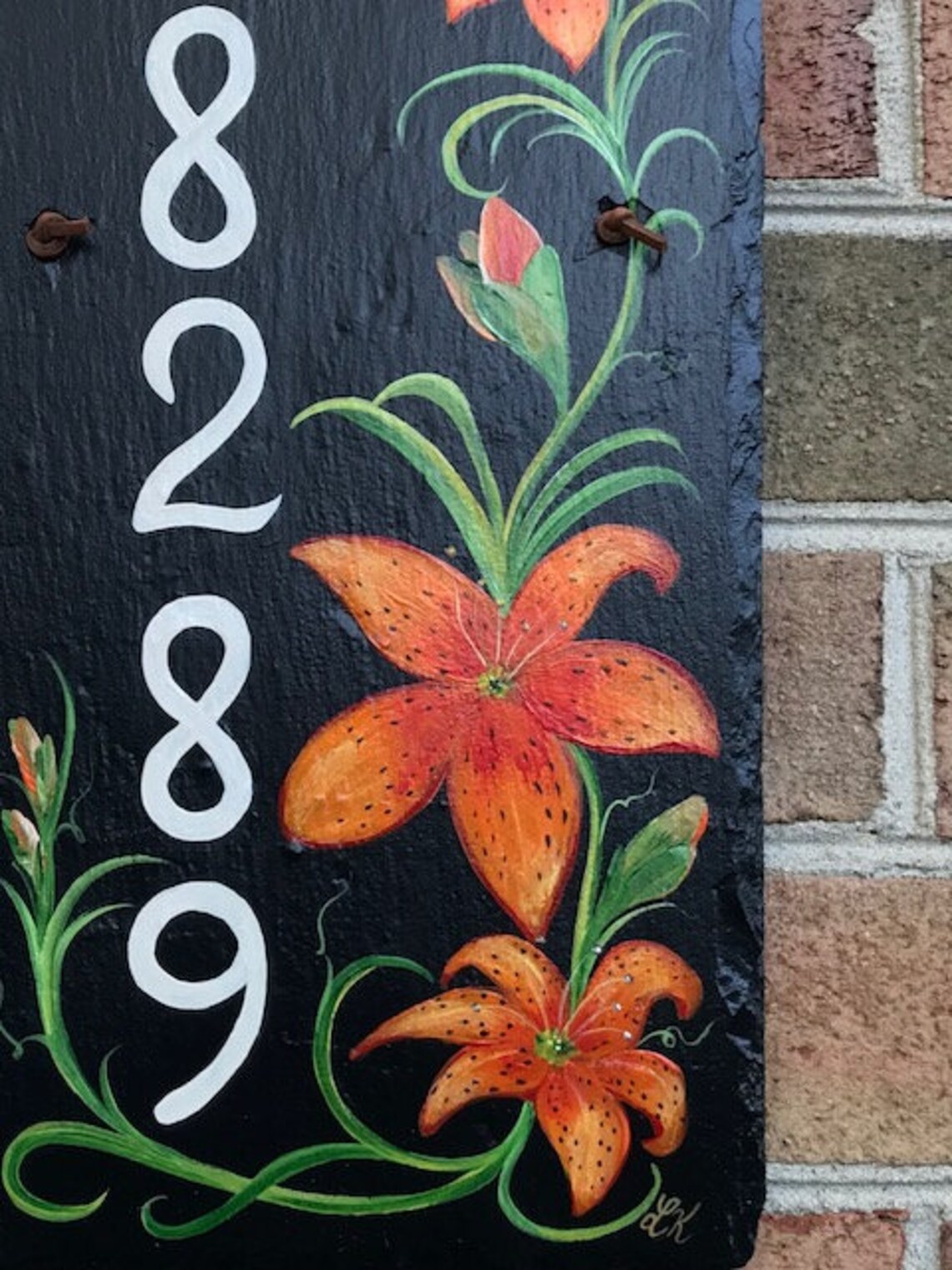 Painted Slate Address Plaque Custom Personalized Address Sign - Etsy
