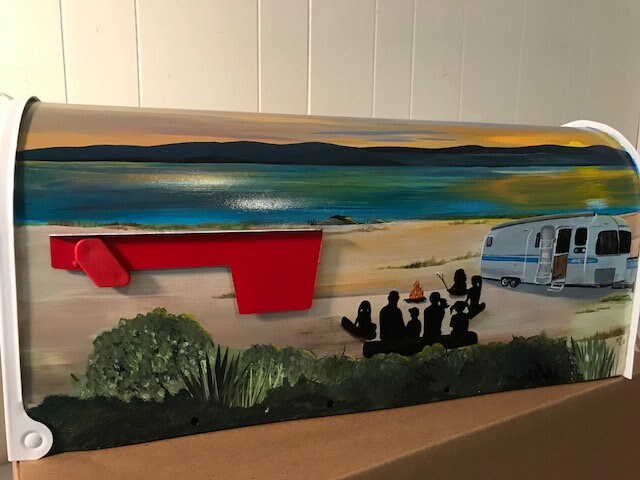 Custom Painted Mailboxes Camping Mailbox Painted Campground - Etsy