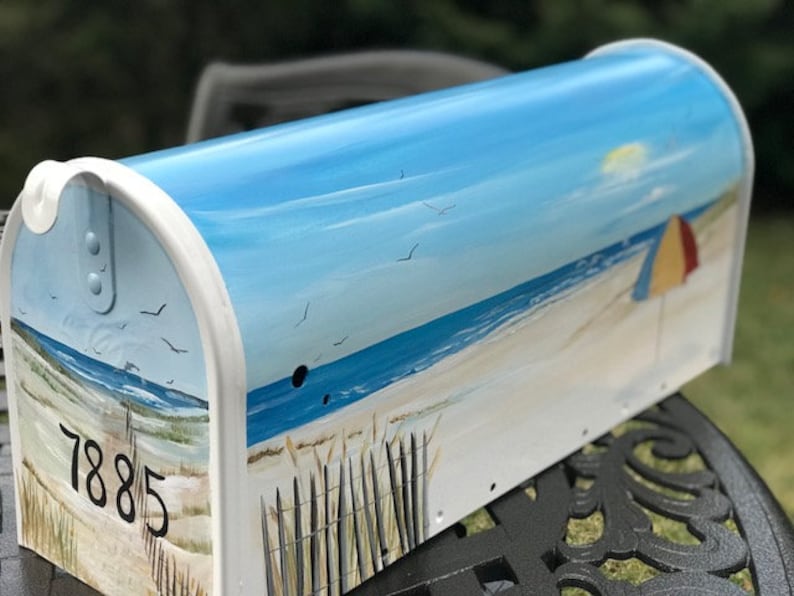 Sailboat Sunset Dolphin Mailbox Beach Mailbox Unique - Etsy