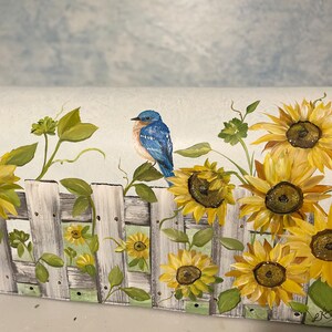Sunflower and Birds Mailbox Gift for Her, Hand Painted Unique Artful ...