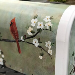 Cardinal Mailbox, Uniquely Painted Mailbox With Cardinals, Cardinal ...
