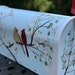 Hand-painted Cardinals and Dogwood Mailbox, Bird Lover Gift, Custom ...