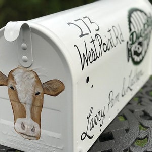 Business Logo Mailbox, Hand Painted Custom Logo on Mailboxes ...