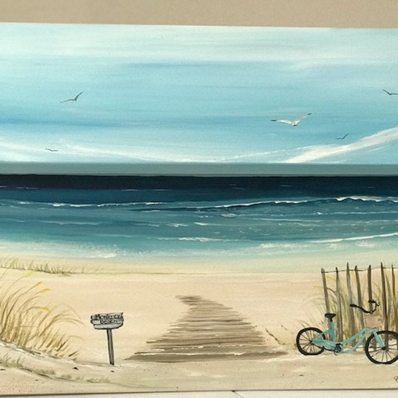 Painted Beach Art Mailbox - Etsy