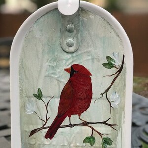 Cardinal Mailbox, Uniquely Painted Mailbox With Cardinals, Cardinal ...