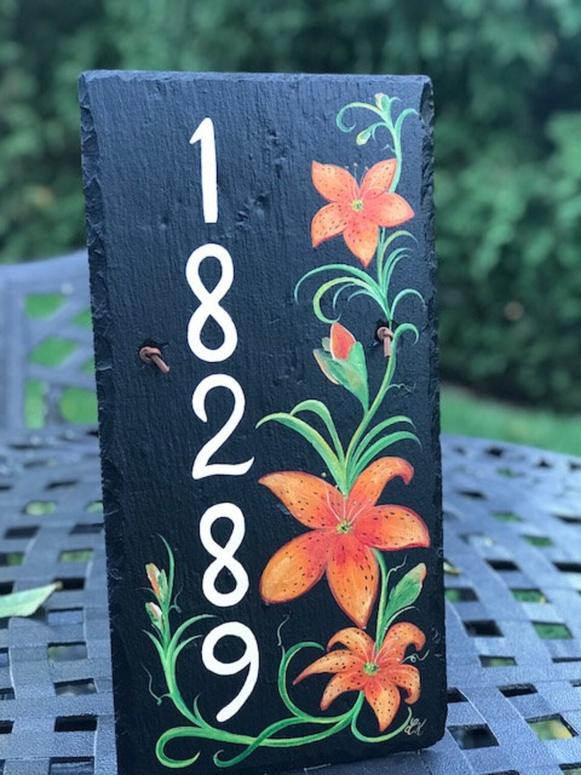 Painted Slate Address Plaque Custom Personalized Address Sign - Etsy