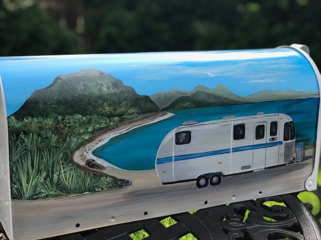 Custom Painted Mailboxes Camping Mailbox Painted Campground - Etsy