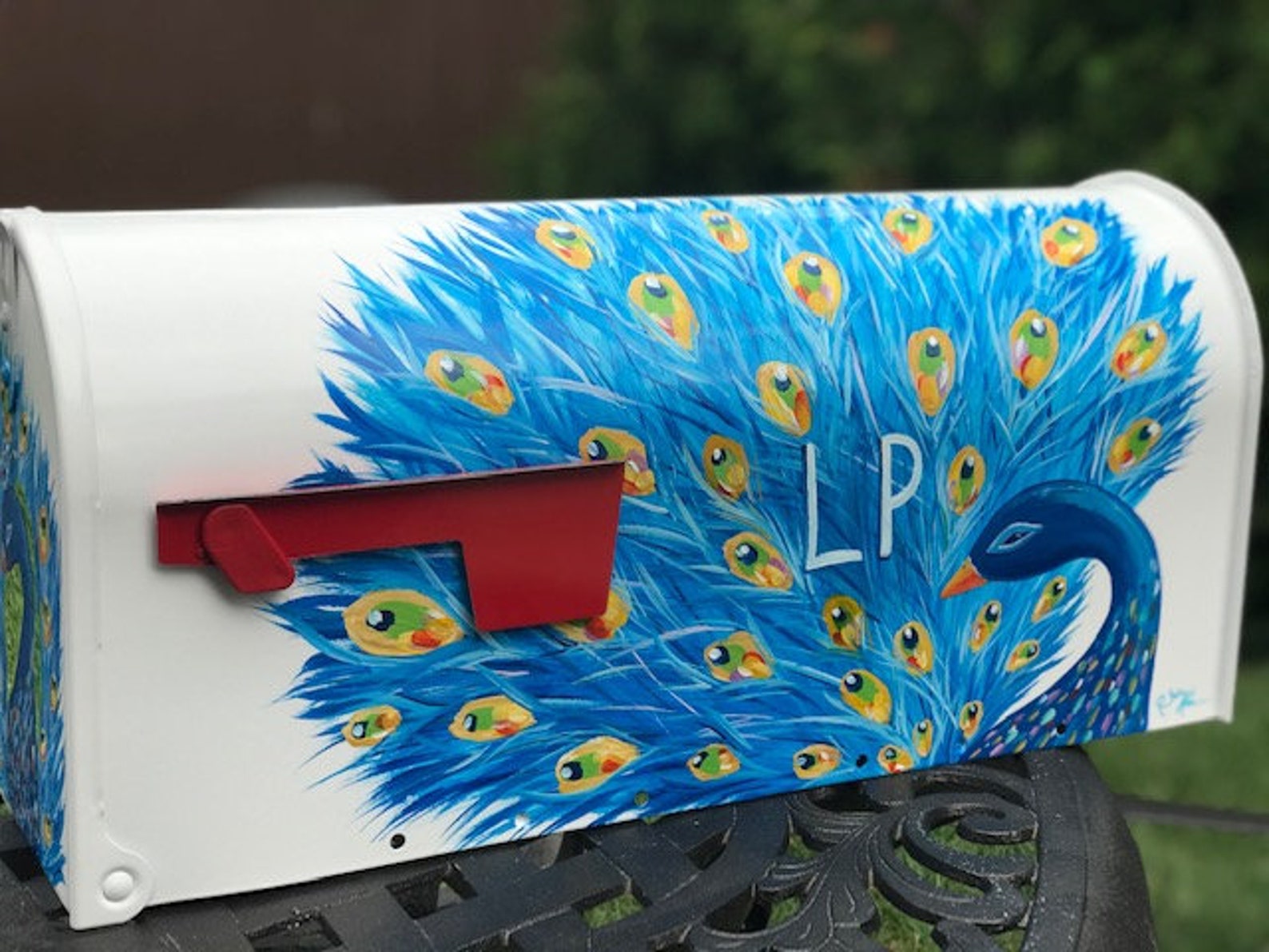 Custom Painted Mailboxes Exotic Bird Art Peacock Painting - Etsy