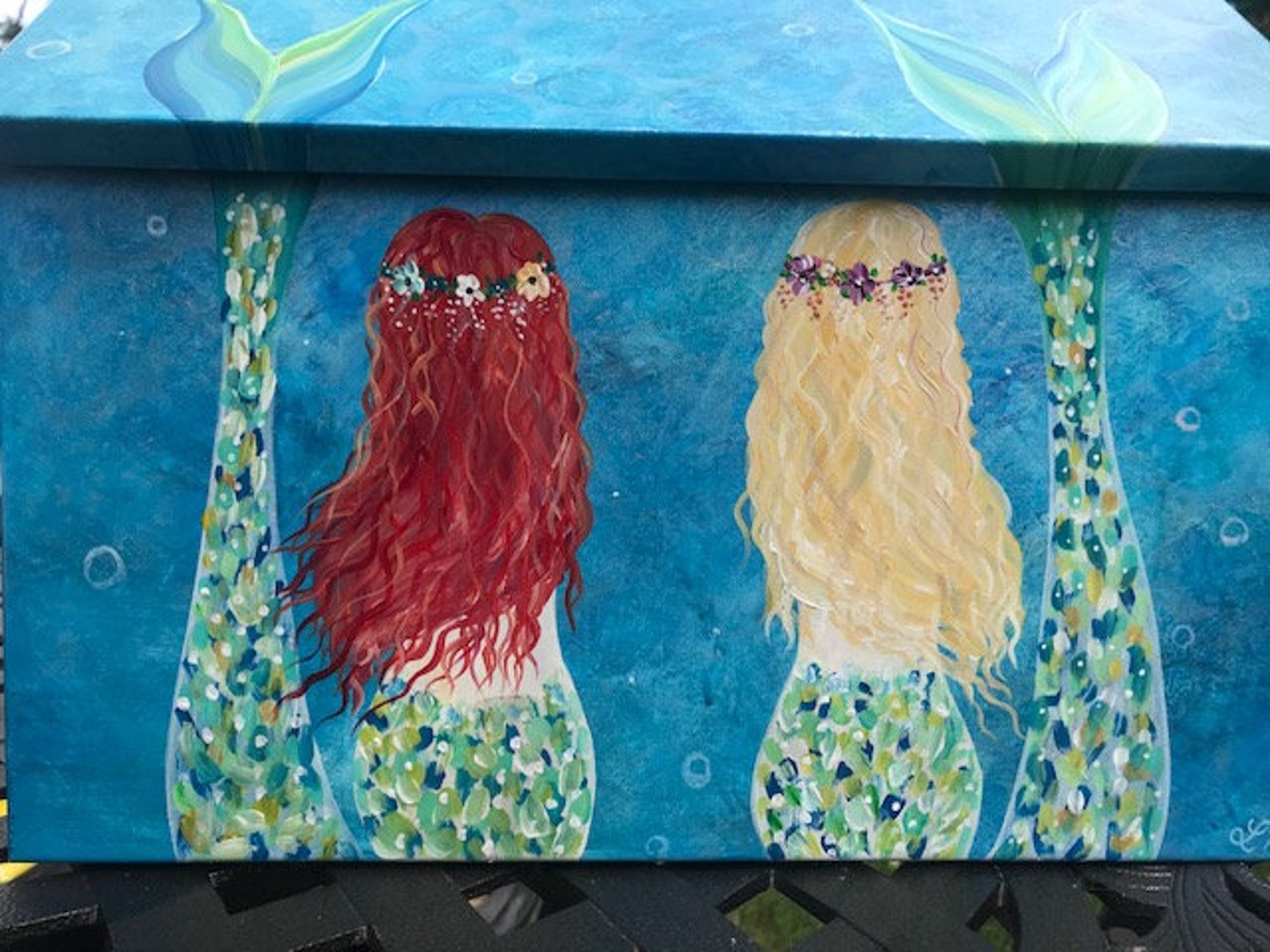 Wall Mount Mermaid Mailbox Personalized Mermaids Painted | Etsy