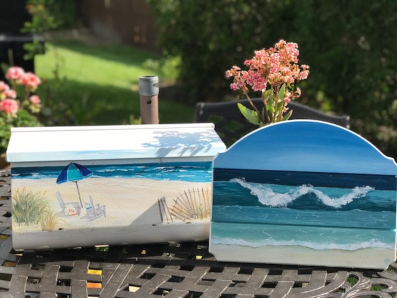 Painted Address Sign, Beach Decor, Painted Welcome Sign, Personalized ...