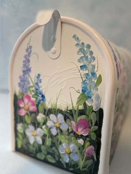 Decorative Mailbox Hand Painted With Wildflowers and Hummingbirds ...