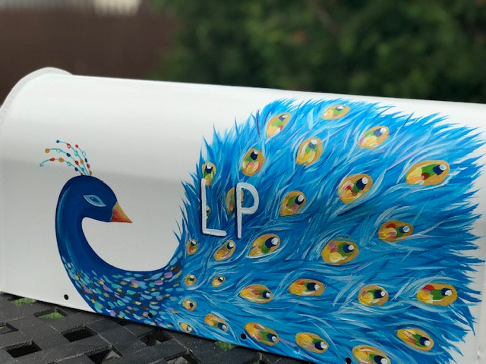 Custom Painted Mailboxes Exotic Bird Art Peacock Painting - Etsy