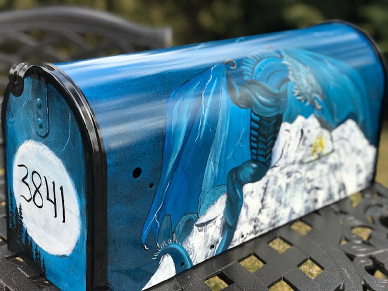 Custom Painted Mailboxes Fantasy Dragon Art Dragons on - Etsy