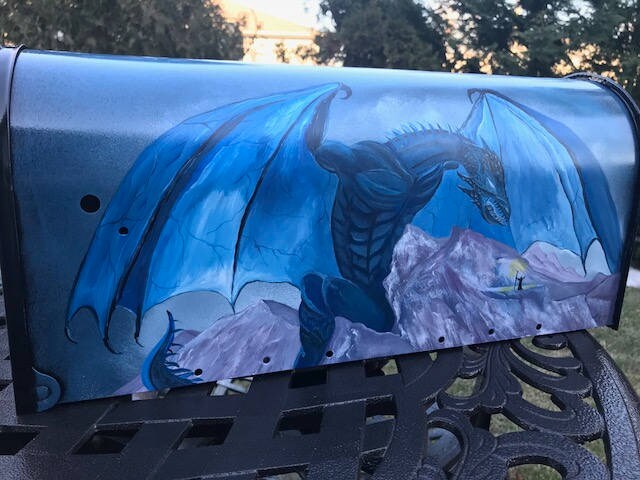 Custom Painted Mailboxes Fantasy Dragon Art Dragons On | Etsy