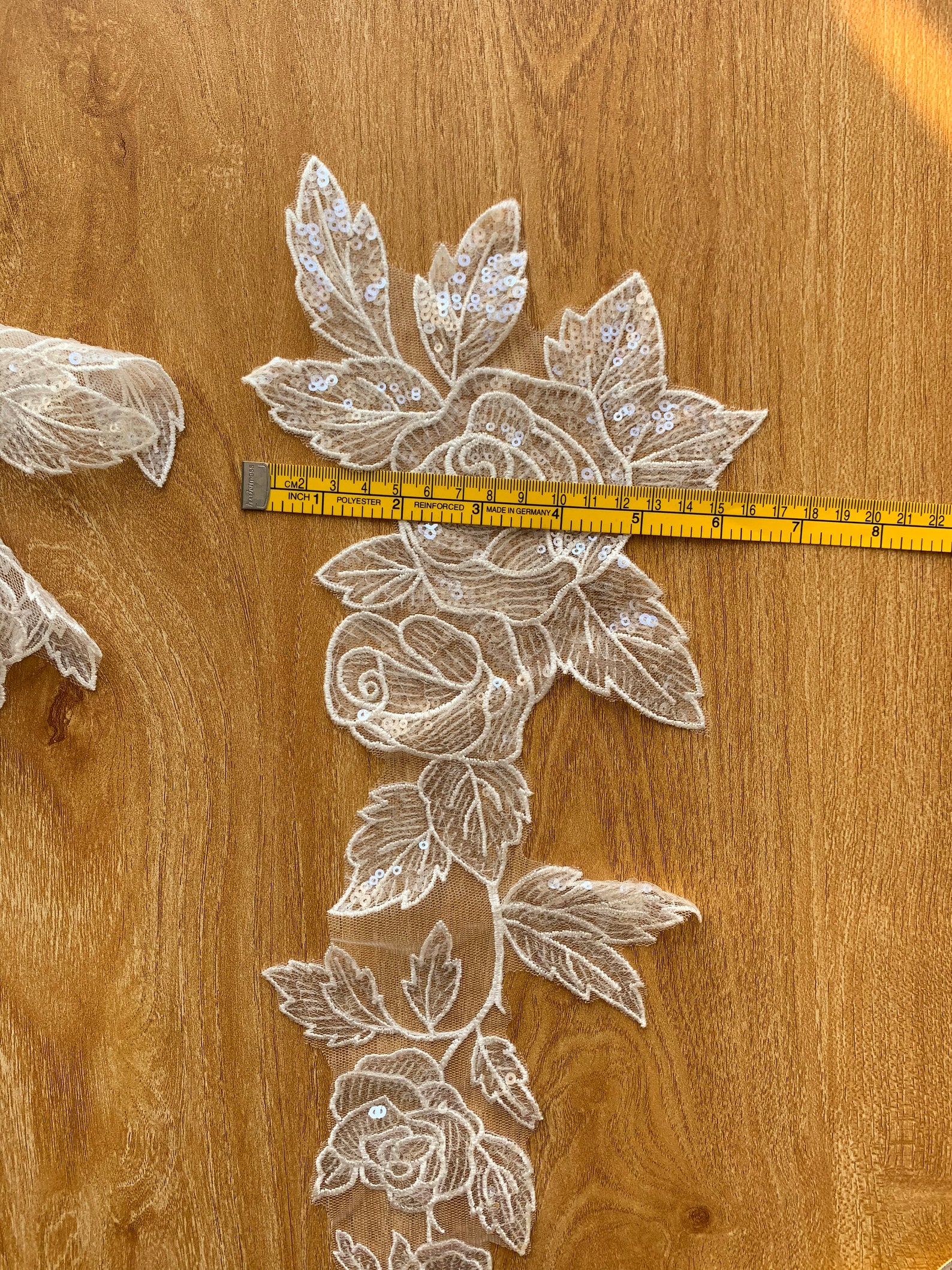 Full Clear Sequins Light Ivory Embroidery Paired Floral | Etsy