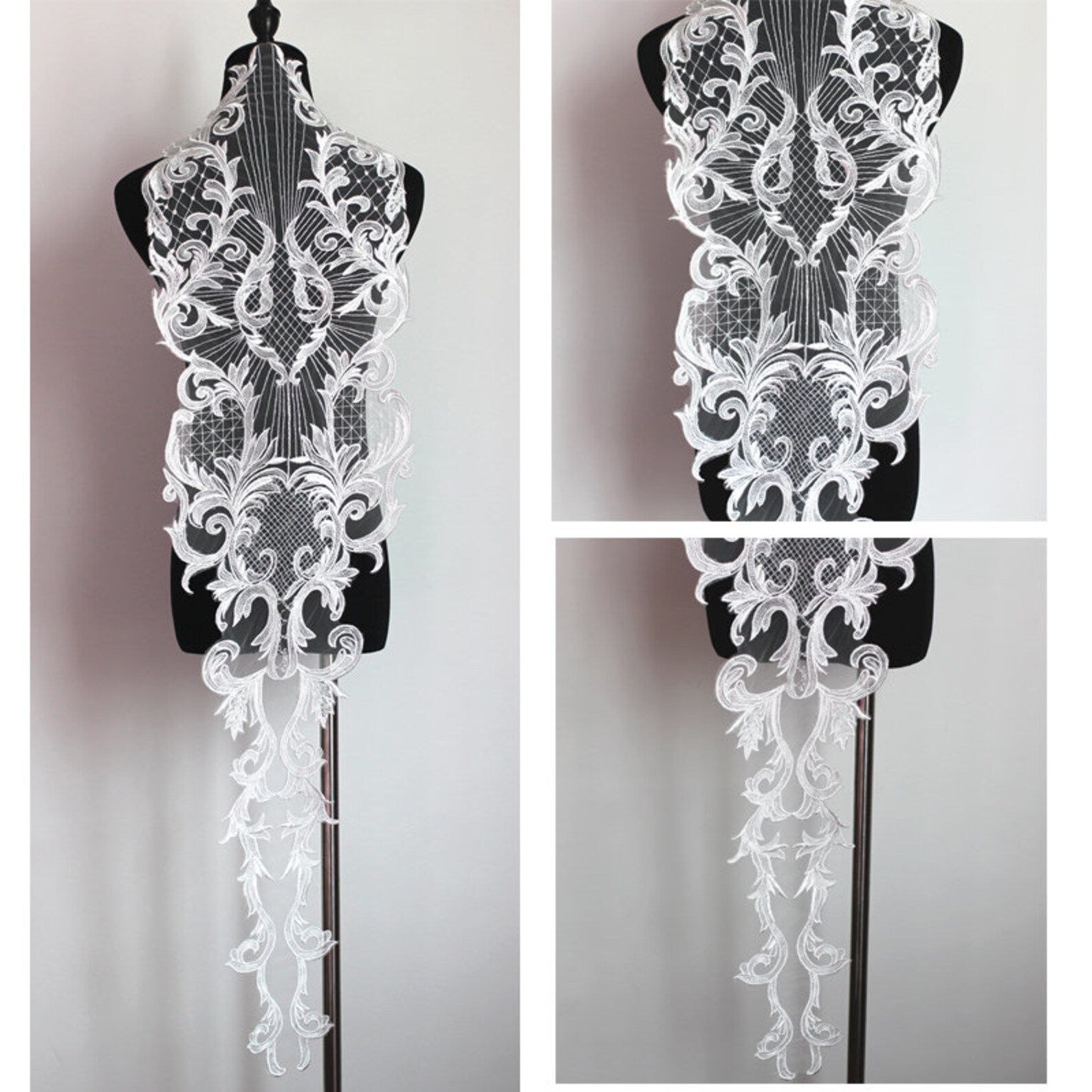 Super Big Size Luxury Ivory Wedding Lace Applique/ Bridal Lace - Etsy