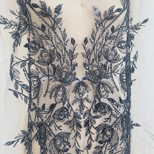 Oversize Luxury Quality Light Ivory Beaded and Sequined Bridal Lace ...