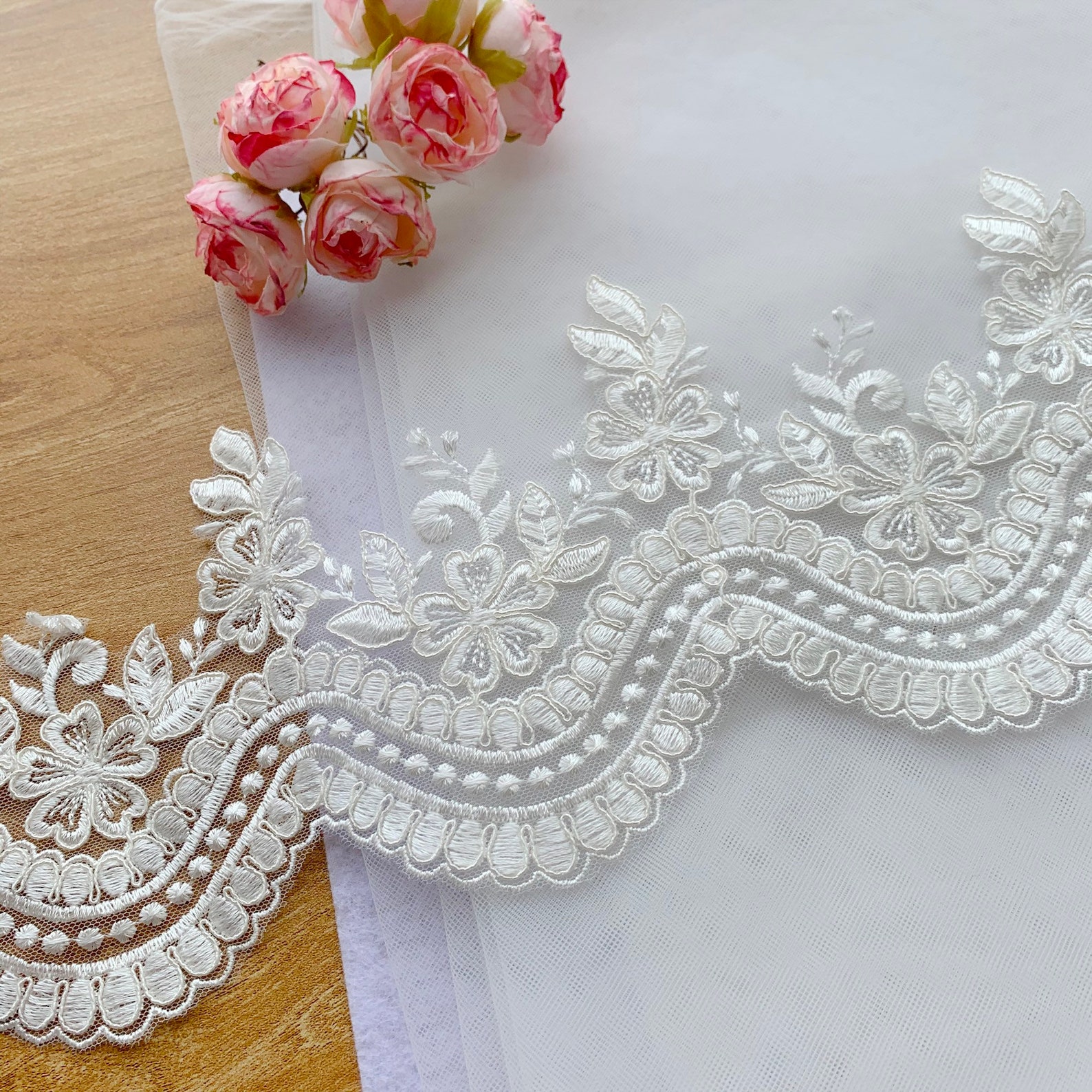 Sell by Yard Alencon Lace Trim Ivory Bridal Lace Trim - Etsy