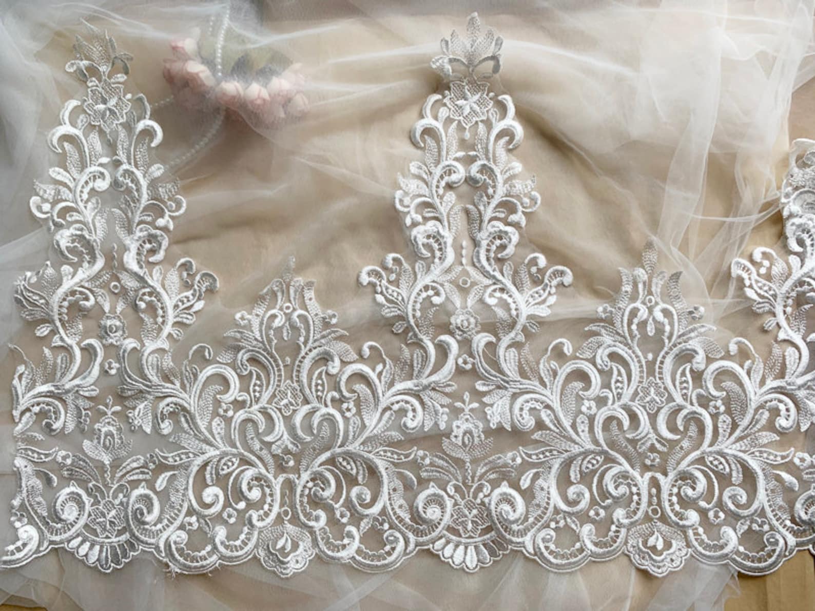 IVORY Super Good Quality Sell by Yard 19'' Wide - Etsy